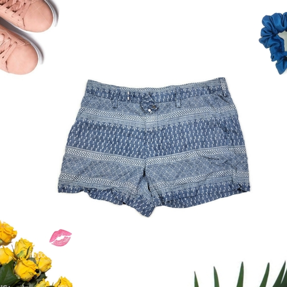 Level 99 | Shorts | Level 99 Multi Print High Rise Chambray Linen ...